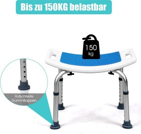 Costway Výškově nastavitelná sprchová stolička s nosností až 150 kg. Zdravotní