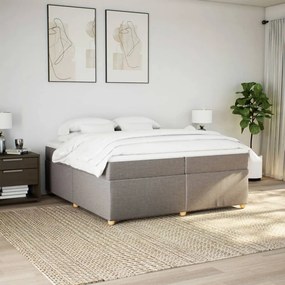 Box spring postel s matrací taupe 200x200 cm textil 3285405