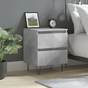 Noční stolek betonově šedý 40 x 35 x 50 cm kompozitní dřevo - Default Title