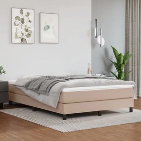 Box spring postel s matrací cappuccino 140x200 cm umělá kůže,  3144266