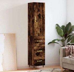 vidaXL Skříň highboard 34,5 x 34 x 180 cm kompozitní dřevo [3198835] Barva: kouřový dub
