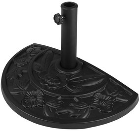 Půlkruhový stojan na slunečník, pro 38-48 mm, černý 104166