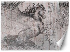 Gario Fototapeta Pegasus - vyděšený kůň na abstraktní grafice Materiál: Vliesová, Rozměry: 200 x 140 cm