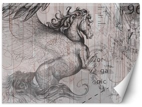 Gario Fototapeta Pegasus - vyděšený kůň na abstraktní grafice Materiál: Vliesová, Rozměry: 100 x 70 cm
