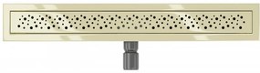 Mexen Flat M12 nerezový sprchový žlab 60 cm, zlatá, 1521060-15