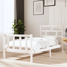 vidaXL Rám postele masivní borovice 90 x 190 cm Single [3101315] Barva: Bílá