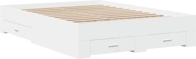 Rám postele se zásuvkami bílý 120 x 200 cm kompozitní dřevo 3280391