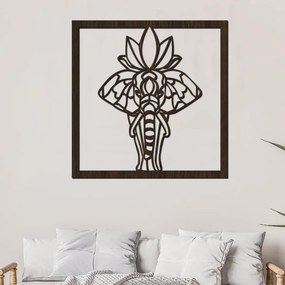 dřevo života Dřevěný obraz HINDU SLON Zvolte rozměr (cm): 80x80, Zvolte barvu dekoru: Wenge