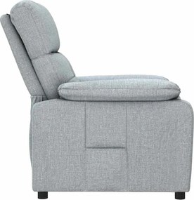 Polohovací křeslo světle šedé textil 289662