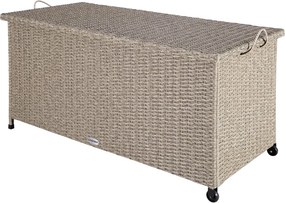 Deuba Úložný box s kolečky 370 L - krémový