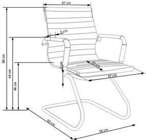 Halmar Konferenční židle Prestige Skid, krémová