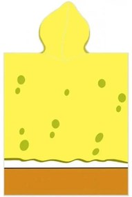 CARBOTEX - Dětské bavlněné pončo osuška s kapucí Spongebob 100% bavlna / 55 x 110 cm