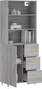 Skříň highboard šedá sonoma 69,5 x 34 x 180 cm kompozitní dřevo 3189427