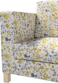 Potah na pohovku IKEA  Karlanda 3-místná nerozkládací, krátký barva žlutá látka pletený vzor, vzorované