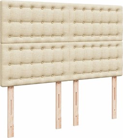 Box spring postel s matrací krémová 140x200 cm textil 3291710