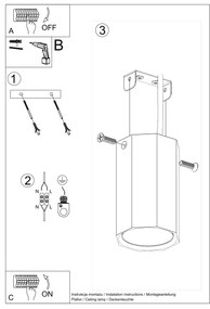 Stropní svítidlo Zeke, 1x dřevěné stínidlo