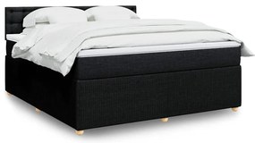 Box spring postel s matrací černá 180x200 cm textil 3289851