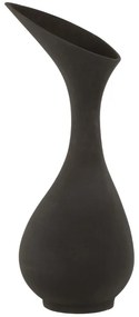 OnaDnes -20% Černá hliníková váza J-Line Rutie 77,5 cm