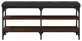 Lavice s botníkem hnědý dub 102 x 32 x 47 cm kompozitní dřevo - Default Title