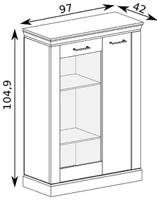 Obývací stěna Antica K | sestava A | 3 díly | kraft zlatý