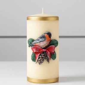 Vánoční svíčka Marshmallow 7x17,5 cm krémová