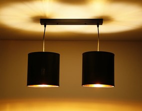 Černo-měděný závěsný lustr Candida pro žárovku 2x E27  - Candellux
