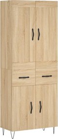 Skříň highboard dub sonoma 69,5 x 34 x 180 cm kompozitní dřevo 3199908