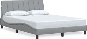 Rám postele bez matrace Hanko světle šedá 120 x 200 cm textil 3310377