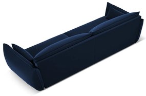 Tmavě modrá sametová pohovka 248 cm Vanda – Mazzini Sofas