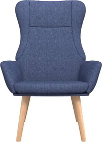 Relaxační křeslo modré textil 341398