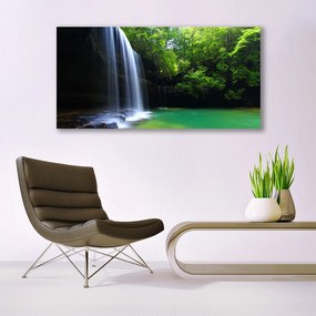Plexisklo-obraz Vodopád Příroda Les Jezero 120x60 cm