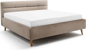 Béžová čalouněná dvoulůžková postel s úložným prostorem s roštem 180x200 cm Lotte - II. jakost – Meise Möbel