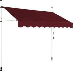 Costway Upínací markýza 350 cm široká Balkonová markýza bez vrtání, odolná proti
