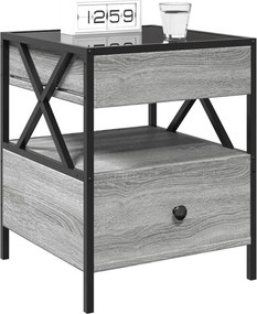 Noční stolek s Infinity LED šedý sonoma 40 x 40 x 51 cm 3284104