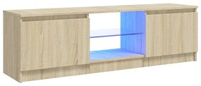 vidaXL Marketos TV skříňka s LED osvětlením dub sonoma 120 x 30 x 36 cm