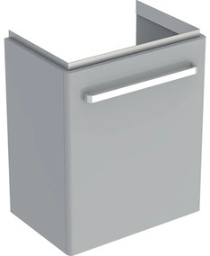 Geberit Selnova Compact - Umyvadlová skříňka, 500x367x604 mm, 1 dvířka, světle šedá 501.491.00.1