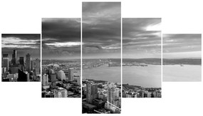 Černobílý obraz - Seattle (125x70 cm), 40 dalších rozměrů