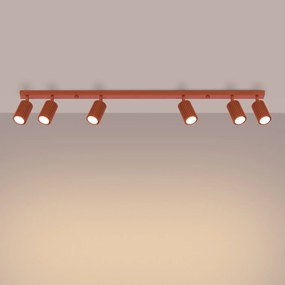 Sollux Lighting Stropní svítidlo KARBON 6L červený okr