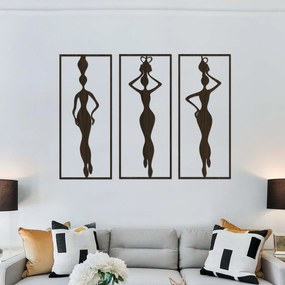 dřevo života Dřevěná dekorace na stěnu AFRICKÉ ŽENY Zvolte barvu dekoru: Wenge, Rozměry šxv (cm): 51x40