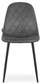 Set tří jídelních židlí COMO tmavě šedé (černé nohy) (3ks)
