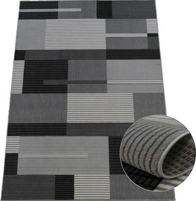 BE Koberec Lotus 9303 GREY - šedý obdélníkový Rozměr: 50x80 cm