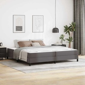 Rám postele s matrací Šedá 200 x 200 cm textil 3398651