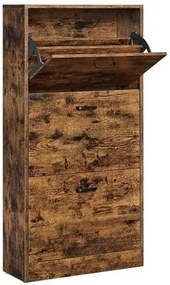 VASAGLE Vyklápěcí botník 60x24x120cm hnědý