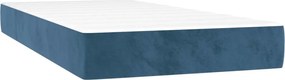 vidaXL Box spring postel s matrací 100x200 cm samet [3131187] Barva: Černá