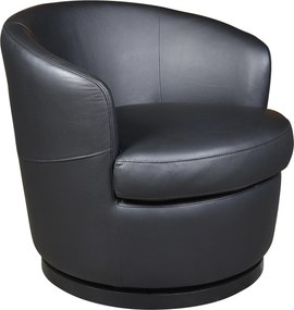 XXXLutz DESIGNOVÉ KŘESLO, kůže, černá Xora - Křesla klasická - 002400000601