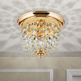 Orion DLU 1840/26-Křišťálové str. svítidlo PLAFOND 1xE27/40W/230V pr.26 cm zlatá