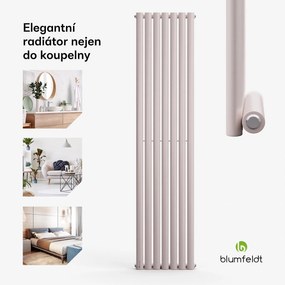 Blumfeldt Tallheo, 41 x 180, radiátor, koupelnový radiátor, trubkový radiátor, 691 W, teplá voda, 1/2
