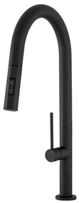 Gamma Round, vysoká dřezová baterie h-460, černá matná, GMA-BRD-BK