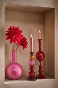 Pip studio kovový svícen 37 cm - tmavě červený (Kovový luxusní svícen v tmavě červené barvě)