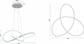 Toolight - LED stropní svítidlo + dálkový ovladač APP393-CP, chromová, OSW-06909